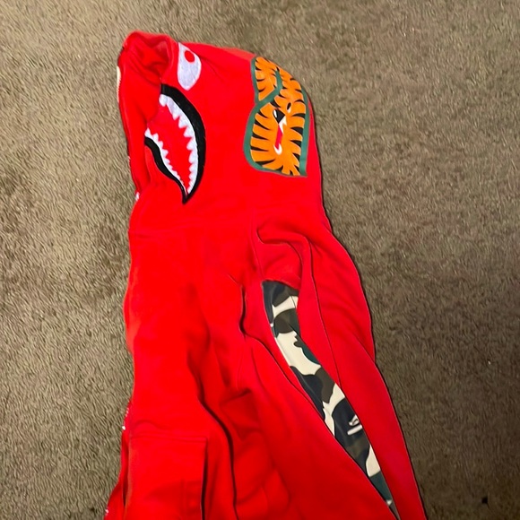 Bape | Jackets & Coats | Red Real Bape Jacket Worn 25 Times | Poshmark